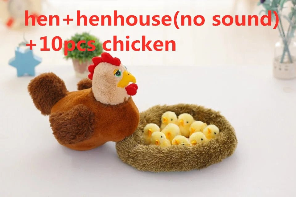 Chicken Plush | Stuffed Animal Chicken With Nest and 10 Chicks – chawchara